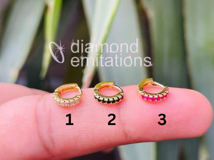 Diamond cut noserings – Diamond Emitations