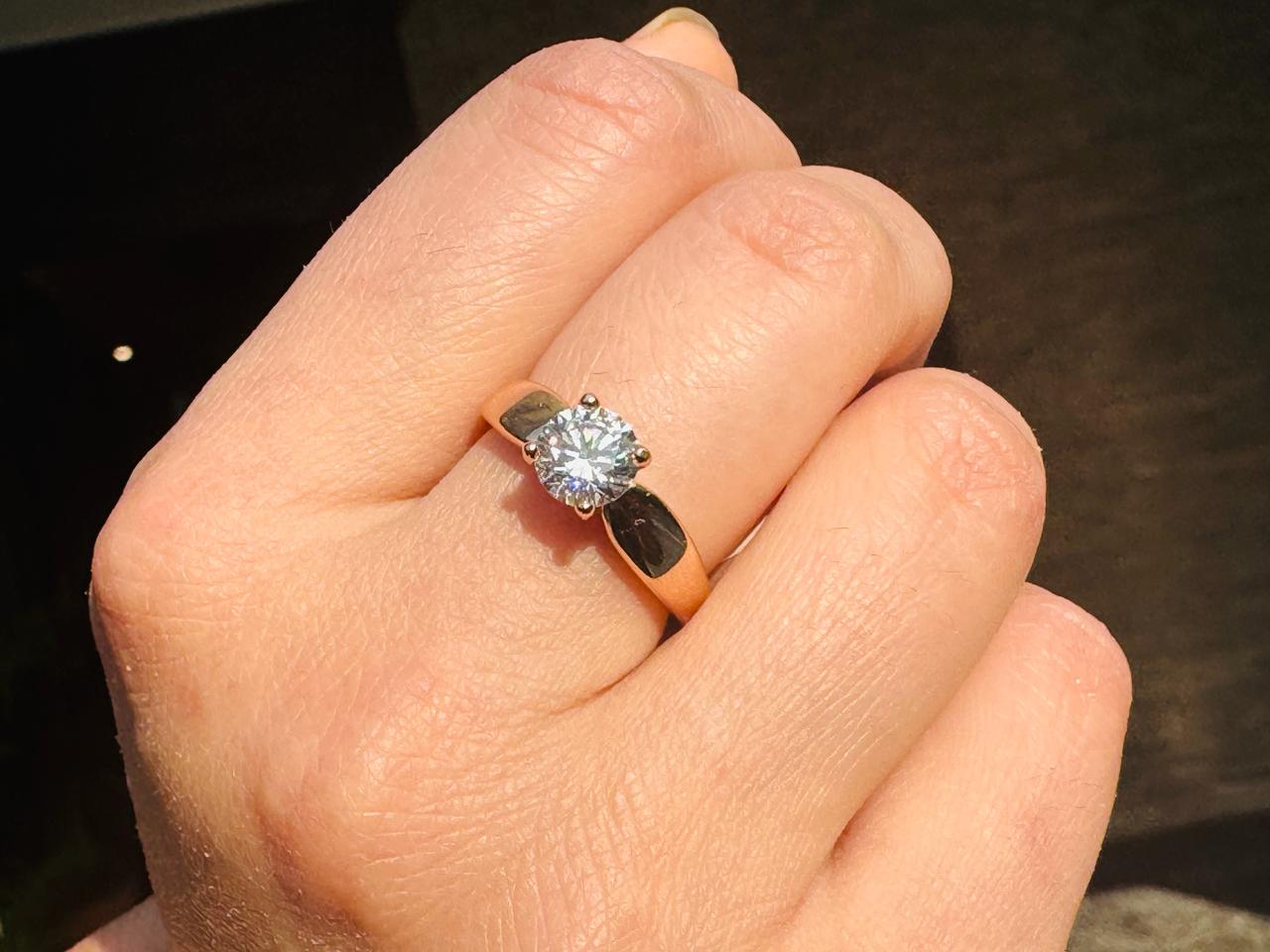 Casual Golden Ring 5 – Diamond Emitations