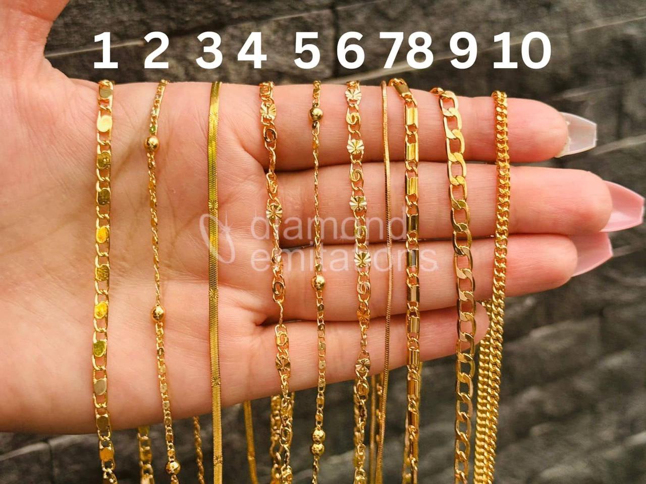 Goldplated Imported Chains – Diamond Emitations